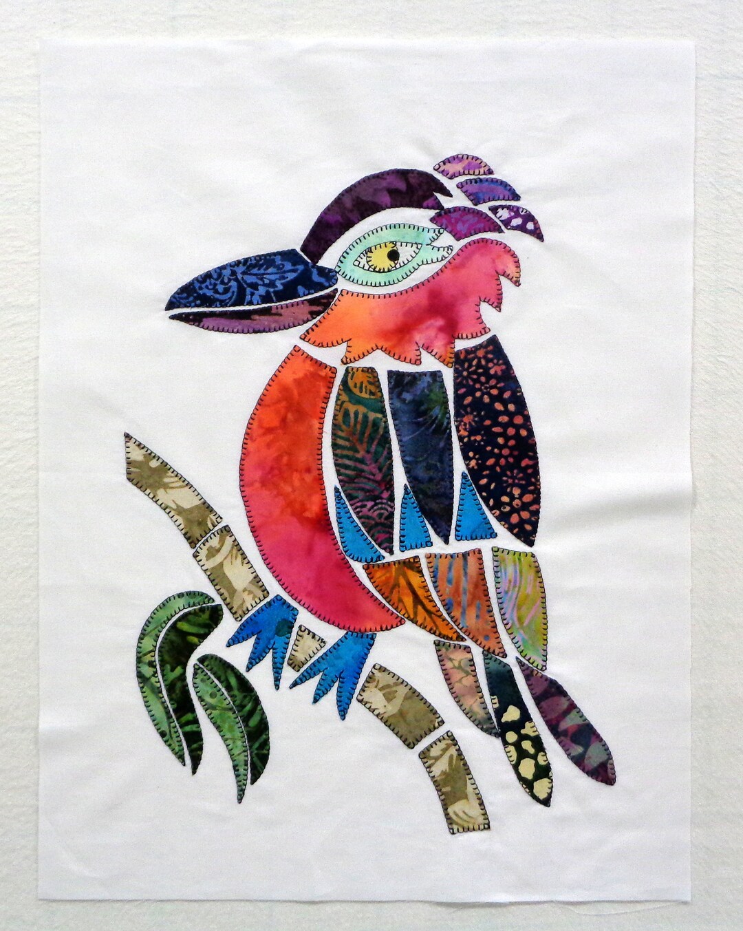 Patchwork Kookaburra Appliqued Quilt Block - Etsy
