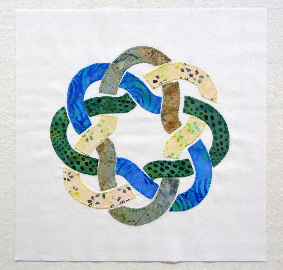 Celtic Knot Appliqued Quilt Block - Etsy