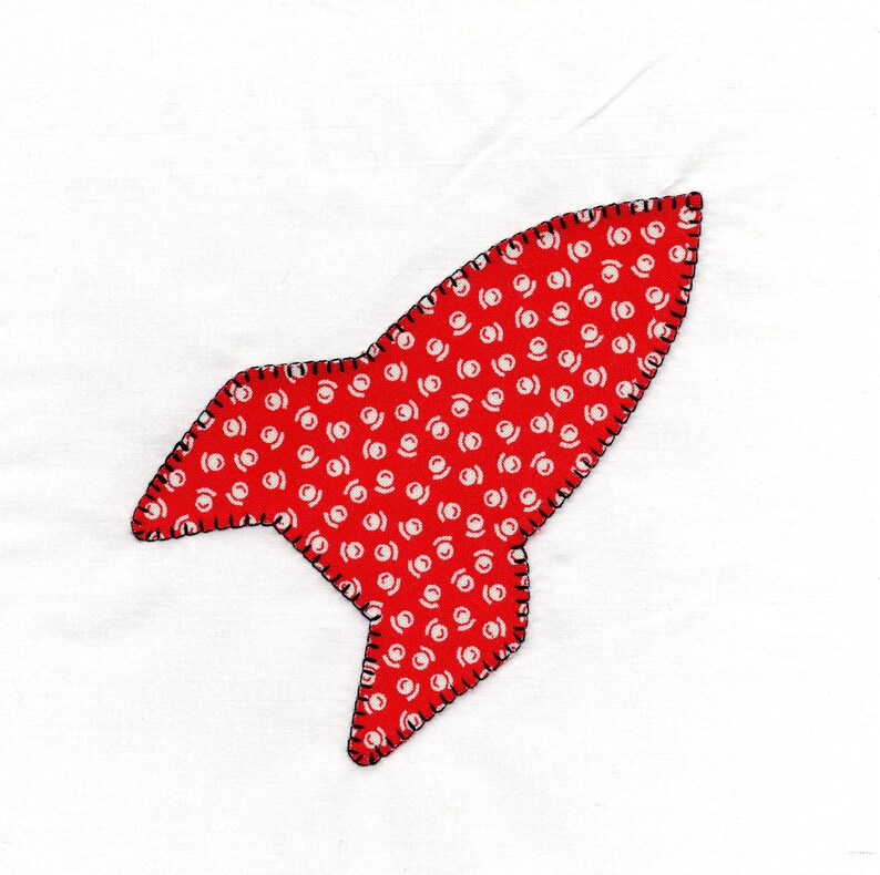 Rocket Ships Appliqued Quilt Blocks - Etsy