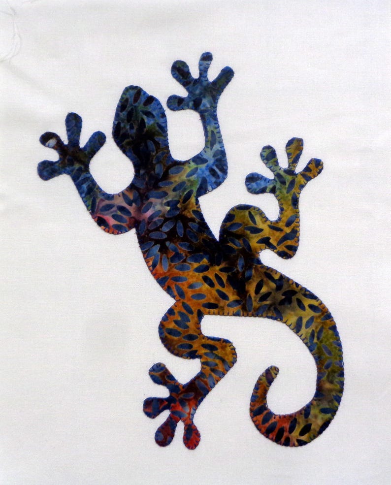 Gecko Appliqued Quilt Blocks - Etsy