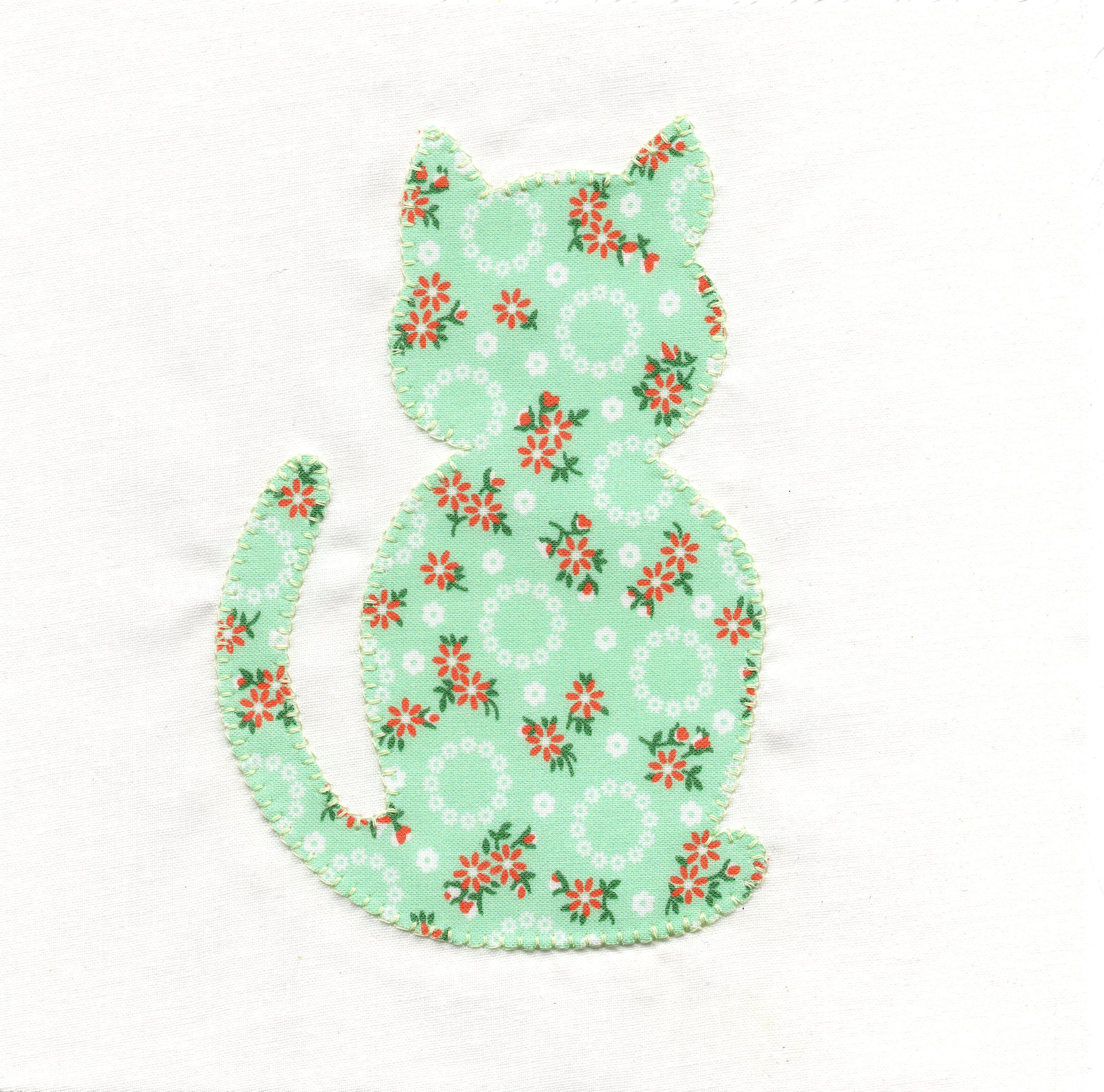 Calico Cats Appliqued Quilt Blocks | Etsy