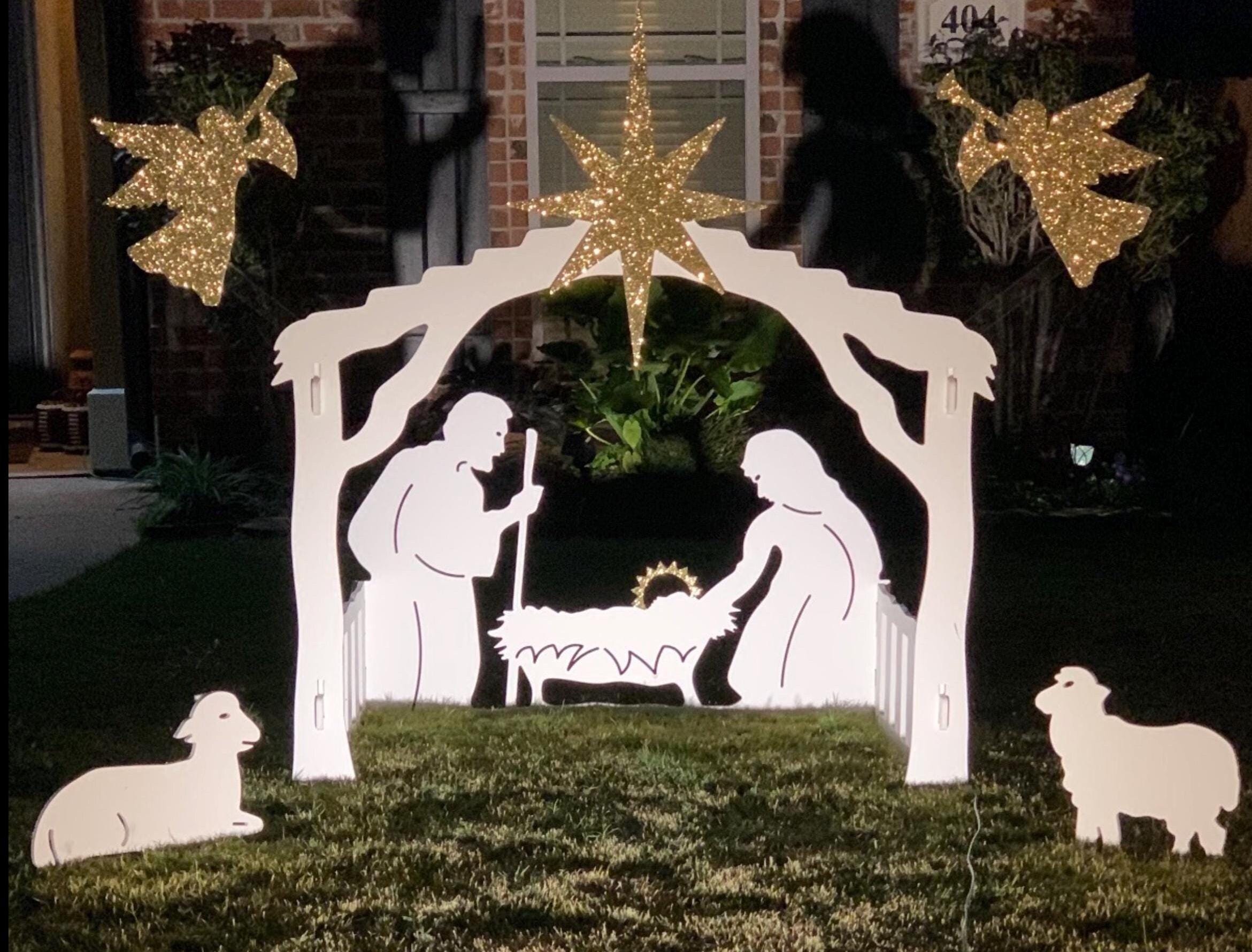 Life Size Outdoor Nativity Scene Silhouette