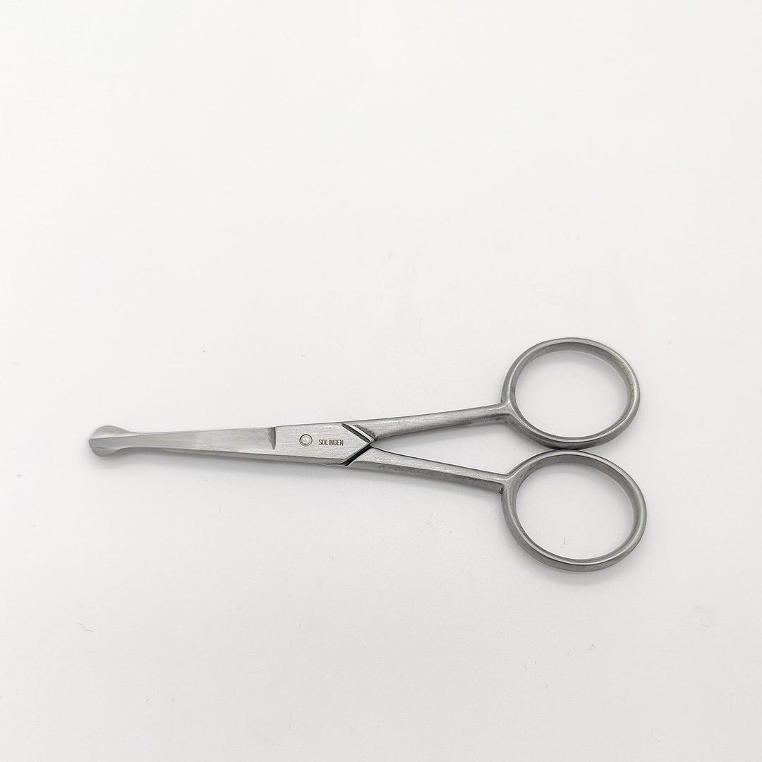 Nose Hair Scissors & Beard Scissors With Rounded Tips Stainless Steel ...