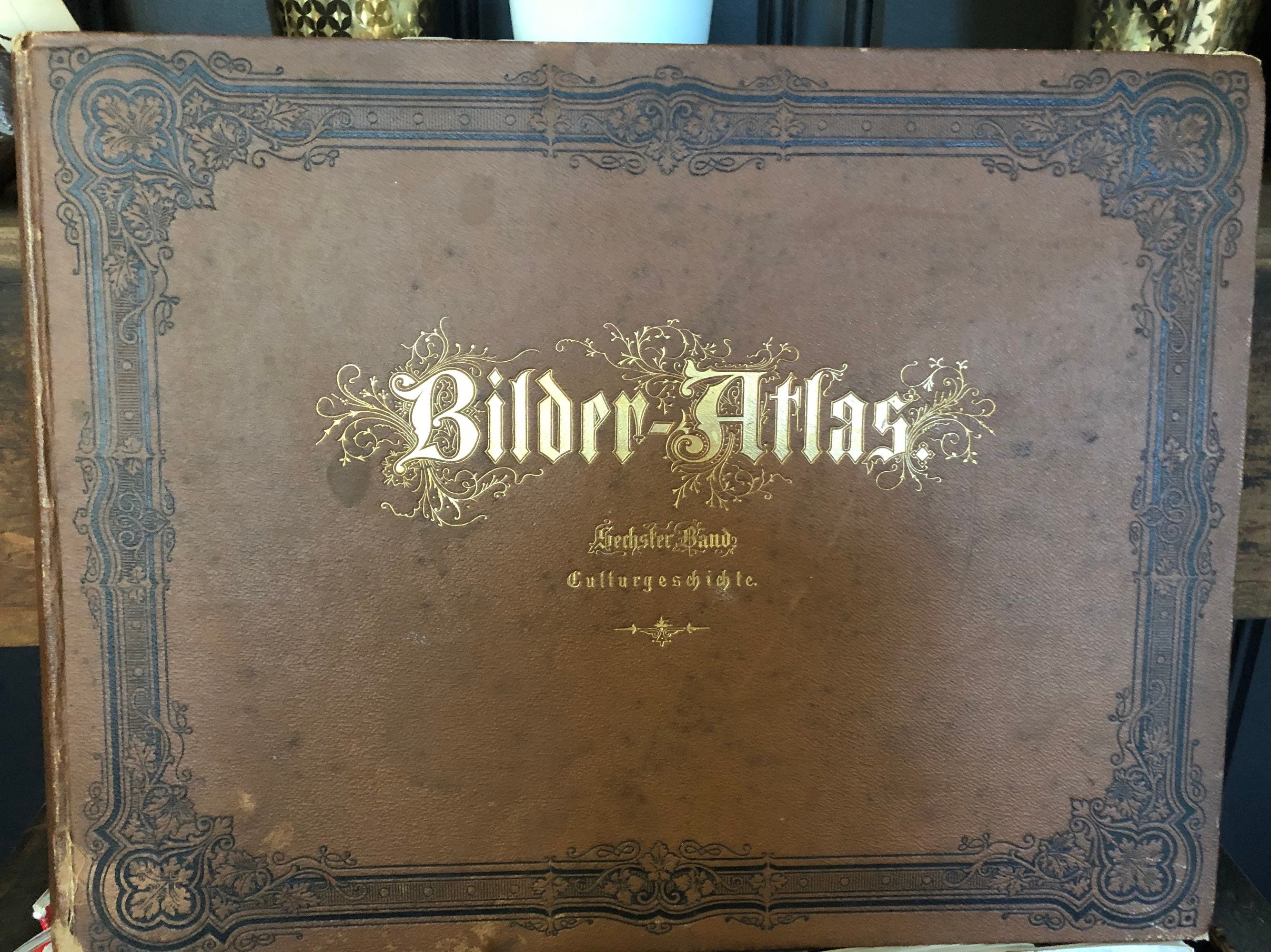 Antique Bilder-Atlas Book