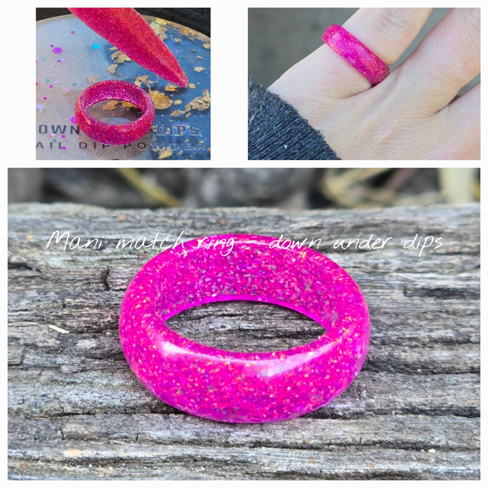 Furby Aus Nail Dip Powder Mani Match Ring Resin Dip System & Monomer ...
