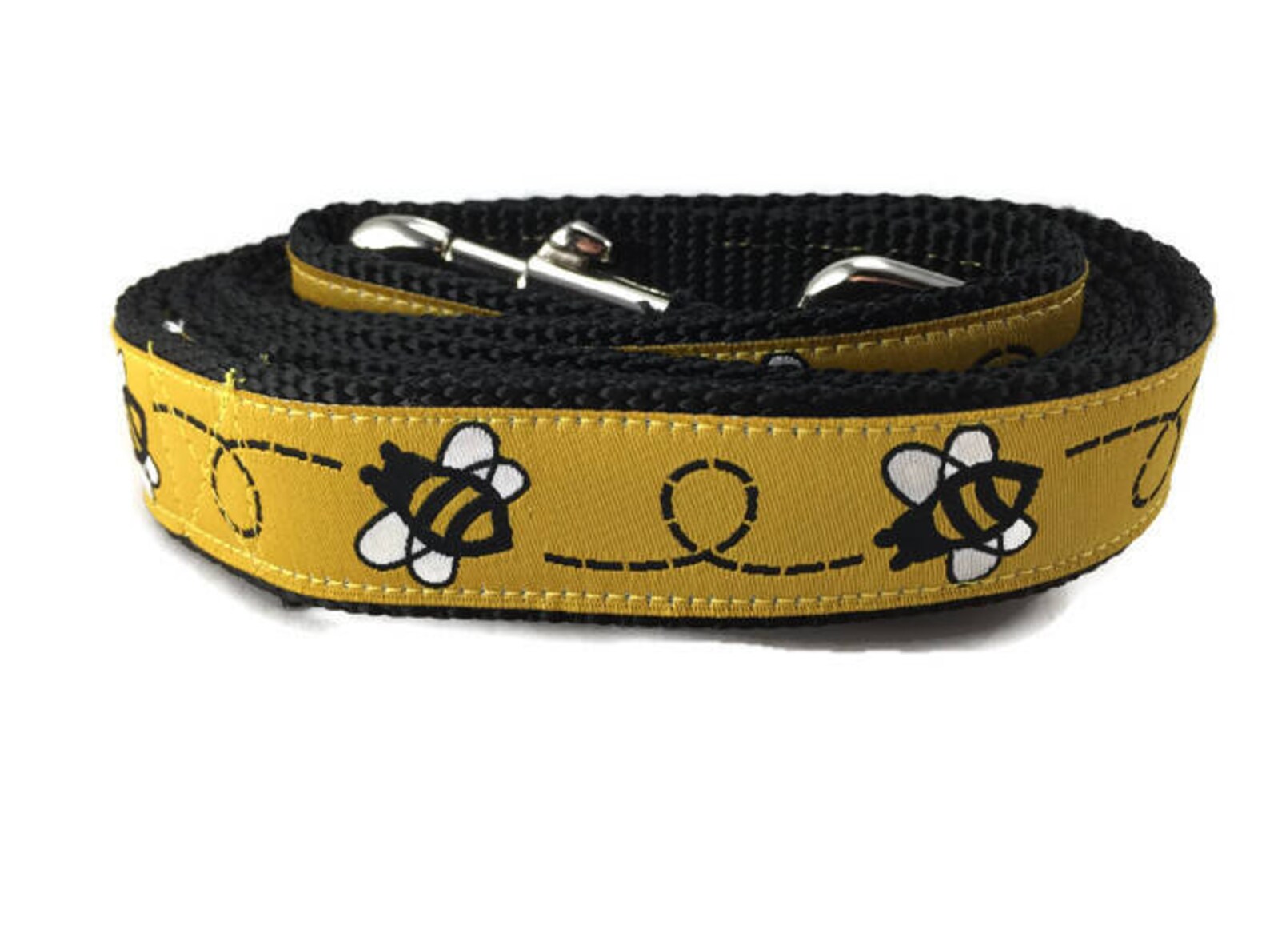 Dog Leash Bumblebee 1 Inch Wide 1 Foot 4 Foot or 6 Foot - Etsy