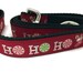 Christmas Dog Collar and Leash, Red Ho Ho Ho, 4ft or 6ft Leash, 1 Inch ...