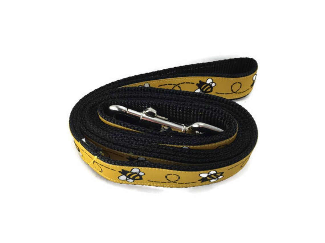 Dog Leash Bumblebee 1 Inch Wide 1 Foot 4 Foot or 6 Foot - Etsy