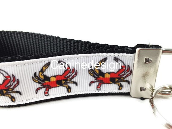 Maryland Crab Keychain Key fob Wristlet | Etsy