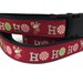 Christmas Dog Collar and Leash, Red Ho Ho Ho, 4ft or 6ft Leash, 1 Inch ...