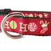 Christmas Dog Collar and Leash, Red Ho Ho Ho, 4ft or 6ft Leash, 1 Inch ...