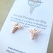 Caduceus Silver stud earrings Caduceus Rose Gold Earrings | Etsy
