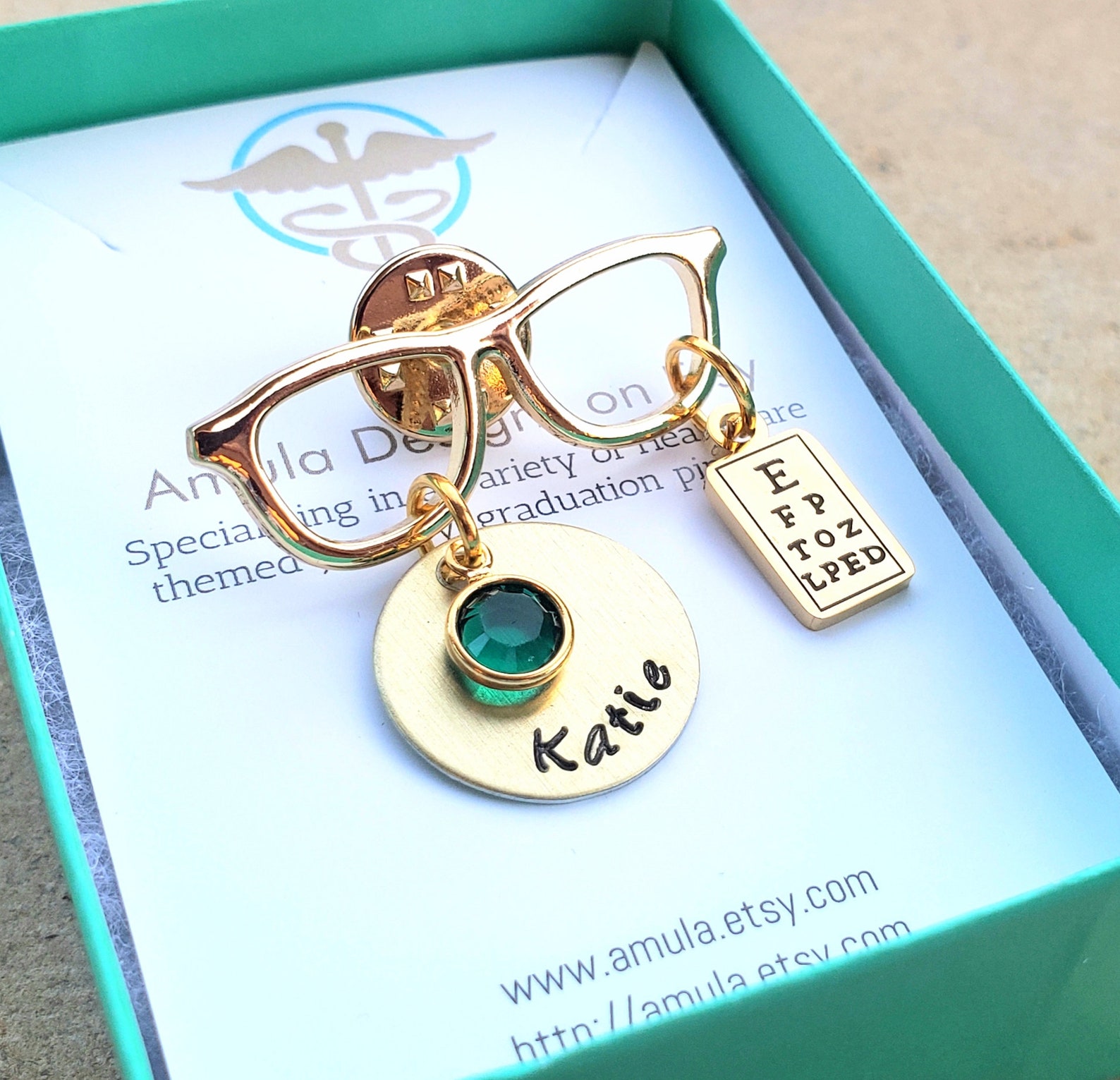 Gold Tone Optometrist Pin - Ophthalmologist Gift - Eyeglasses Pin - Eye ...