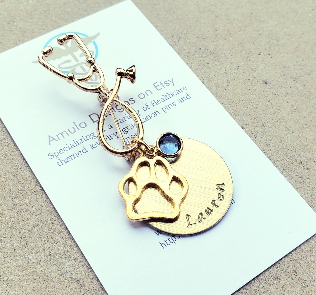 Personalized Veterinarian Pin Custom Vet Graduation Gift Veterinarian ...
