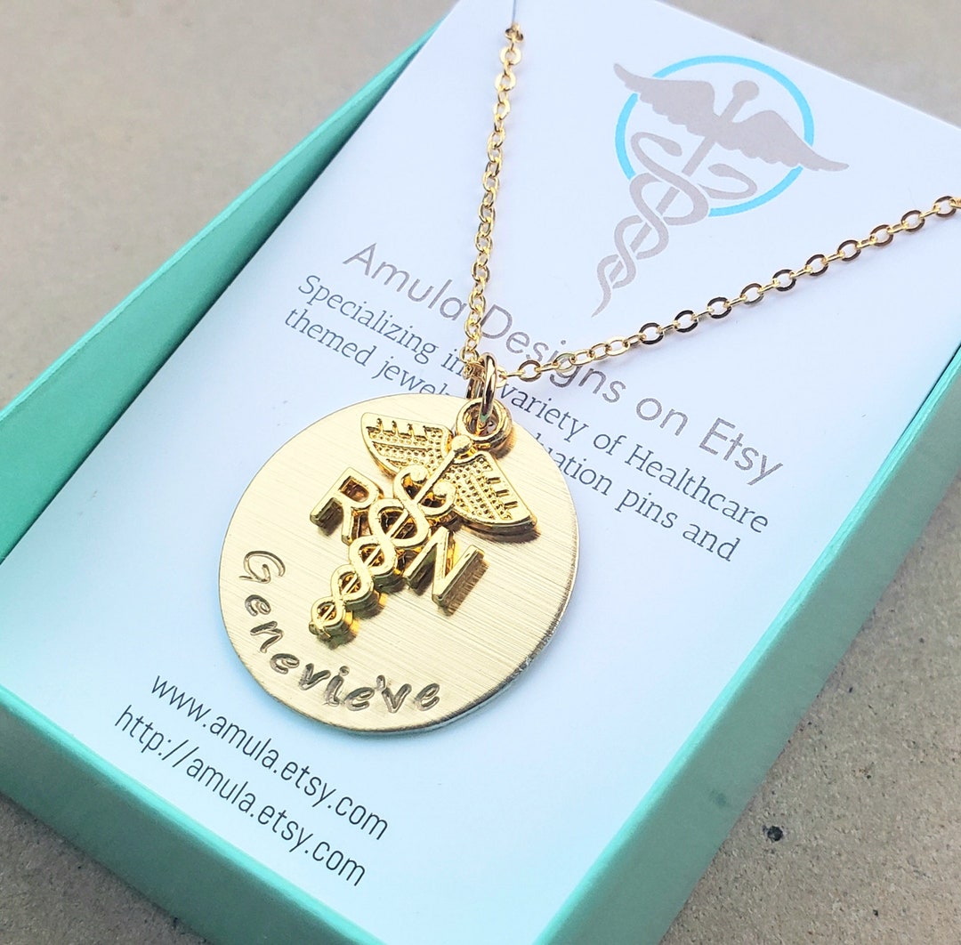 Gold RN Necklace - BSN Necklace - Gold Lvn Necklace - Gold PA Necklace ...