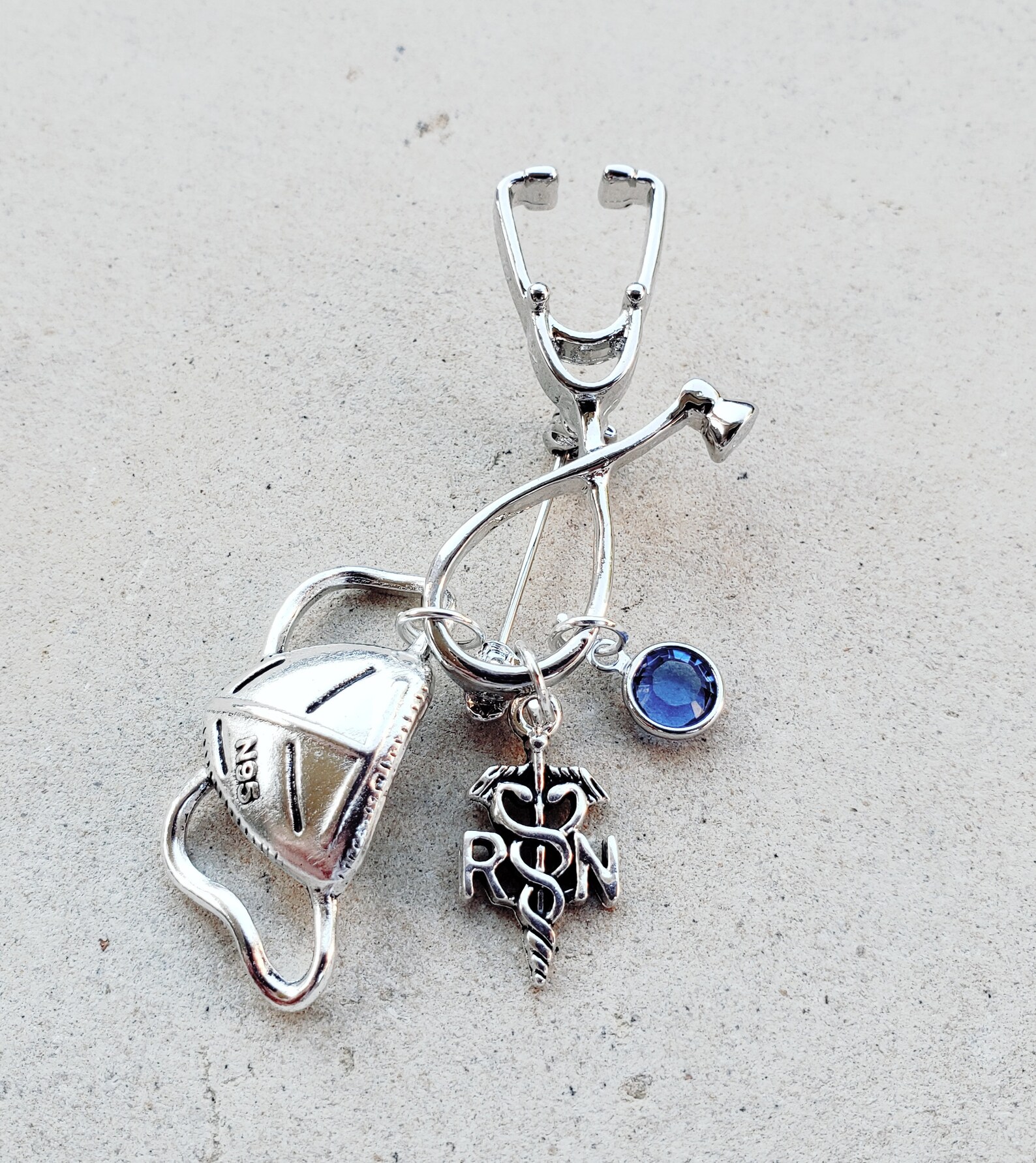 Silver Mask Nurse Pin RN Nurse Pin Nurse Gift RN - Etsy