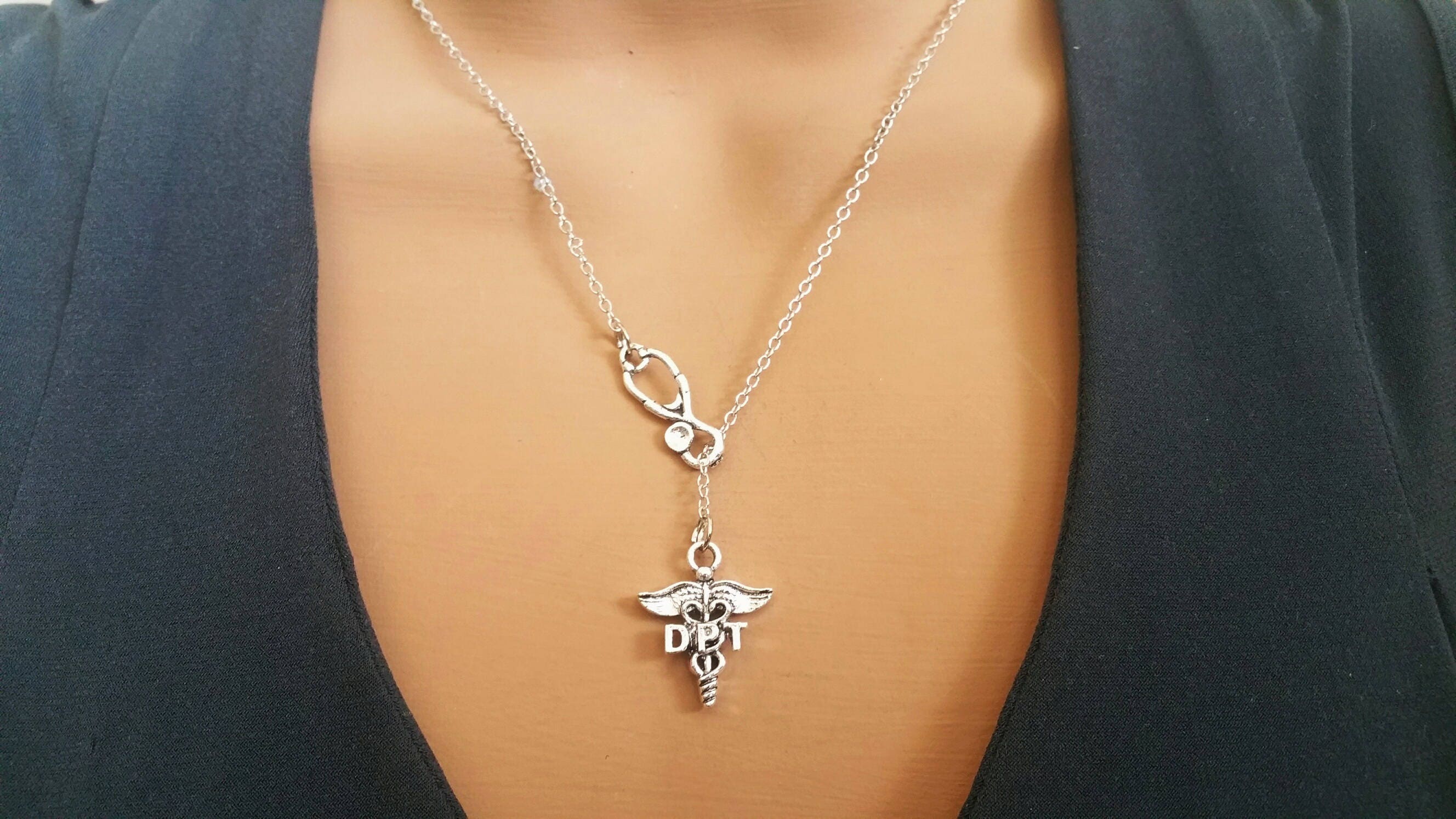 DPT Doctor of Physical Therapy Caduceus Stethoscope Lariat - Etsy