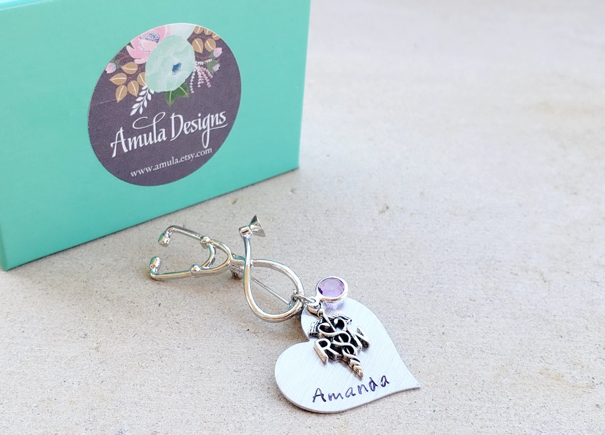 RN Nurse Pin Heart Stethoscope Pin Nurse Brooch Pin - Etsy