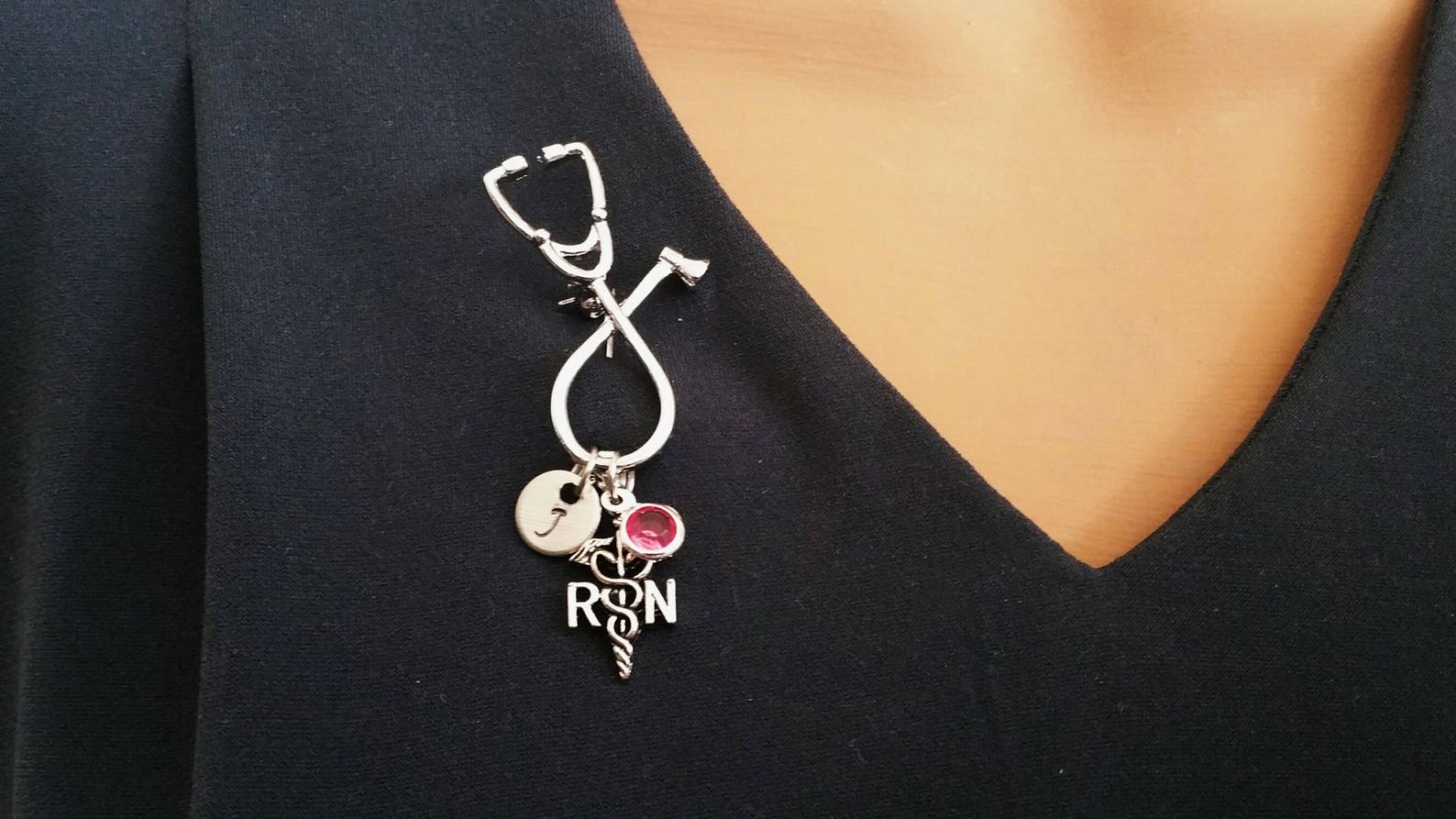 RN Personalized Nurse Pin Nursing Stethoscope Pin LPN BSN - Etsy