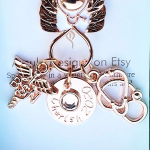 Rose Gold Stethoscope Nurse Angel Pin RN Pin Nurse Pinning Ceremony ...