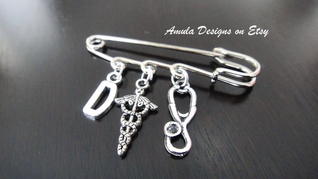 MD Doctor Medical Stethoscope Caduceus Initial Letter Graduation Gift ...