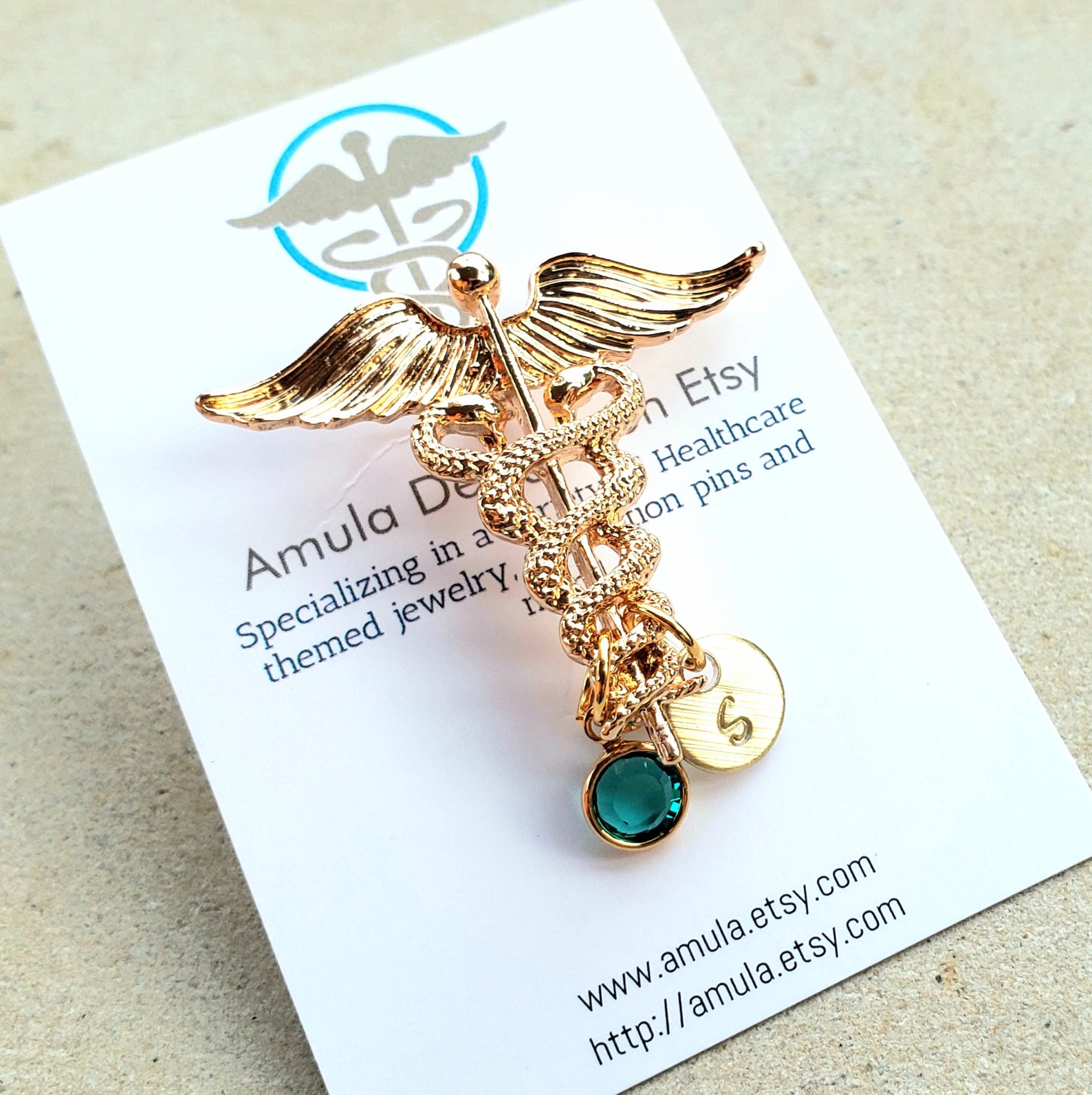 Gold Tone Caduceus Pin - Gold Nursing Pin - Pin for Medical Graduation ...