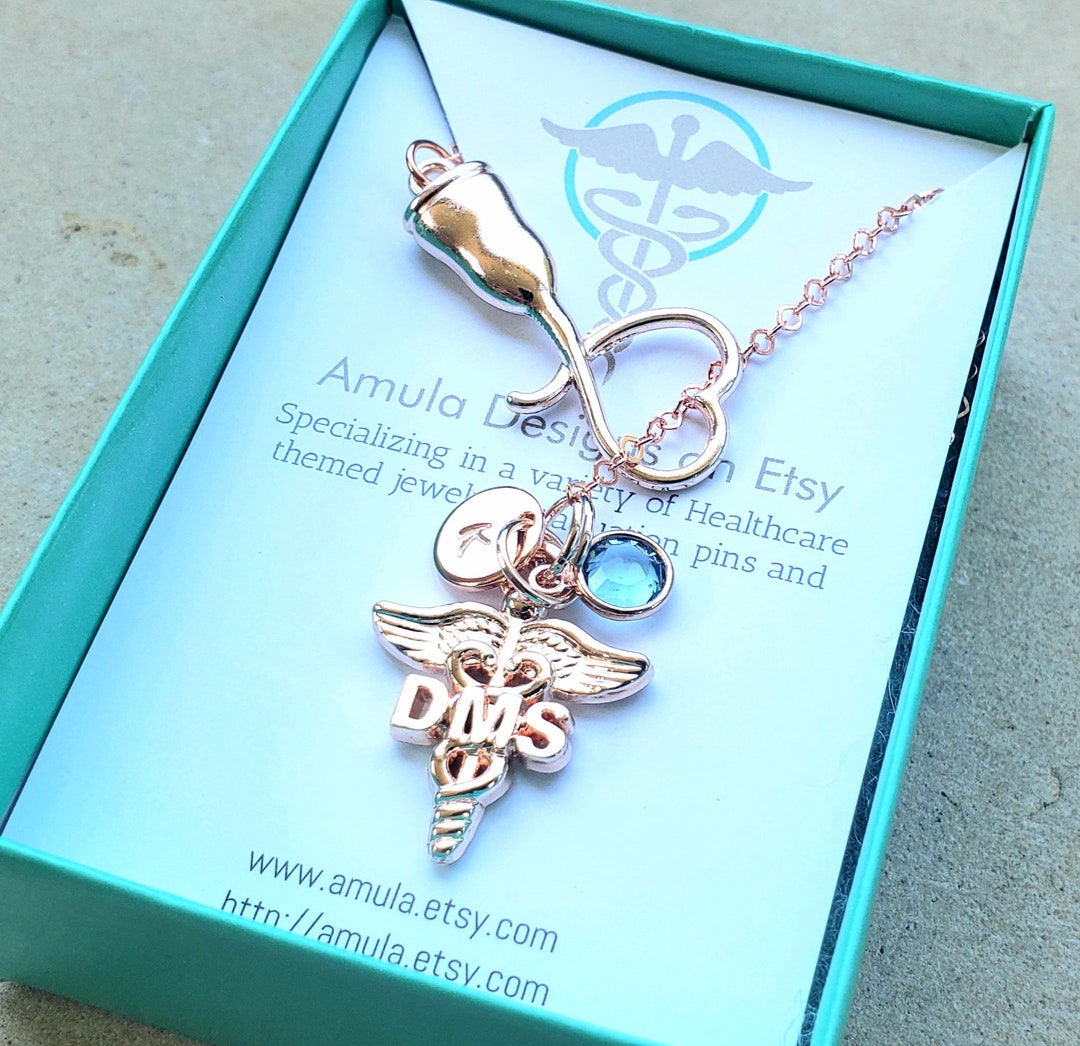 Rose Gold DMS Necklace - Rose Gold Doppler Ultrasound Lariat Necklace ...