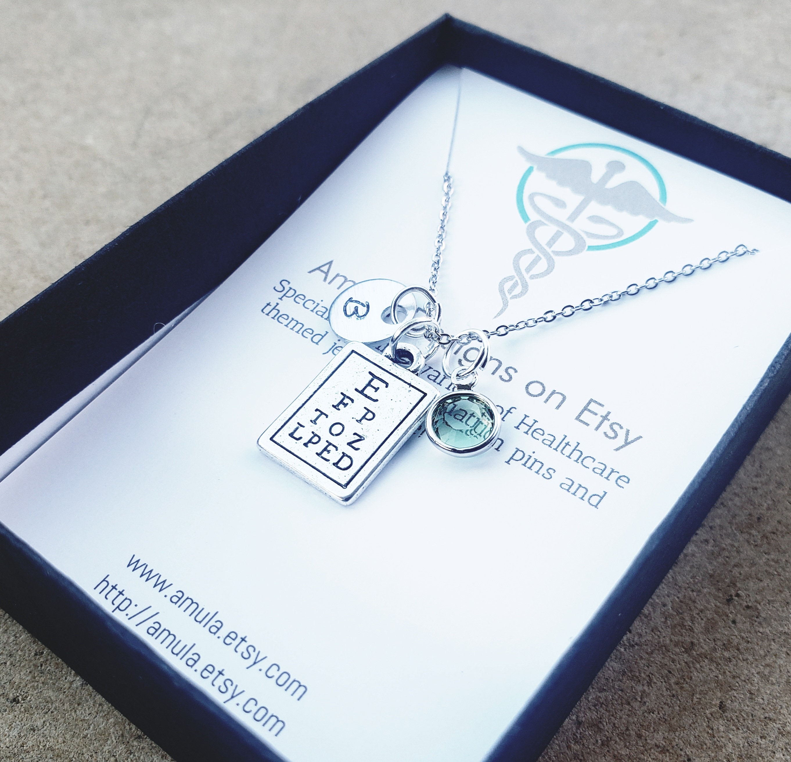 Eye Chart Optometrist Eye Doctor Gift Handstamped Personalized - Etsy