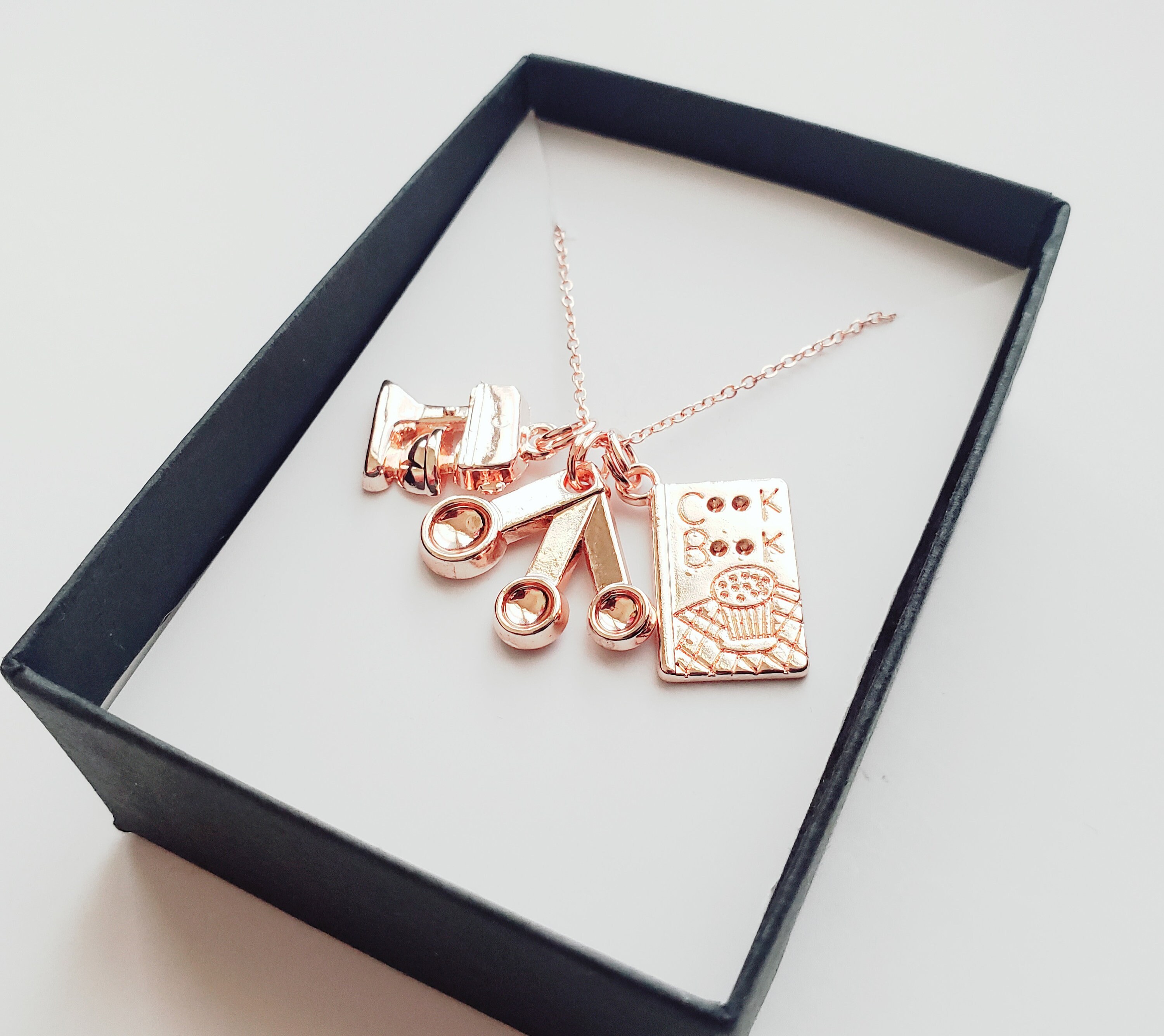 Rose Gold Baker Necklace - Rose Gold Baking Necklace - Chef Gift - Gift ...