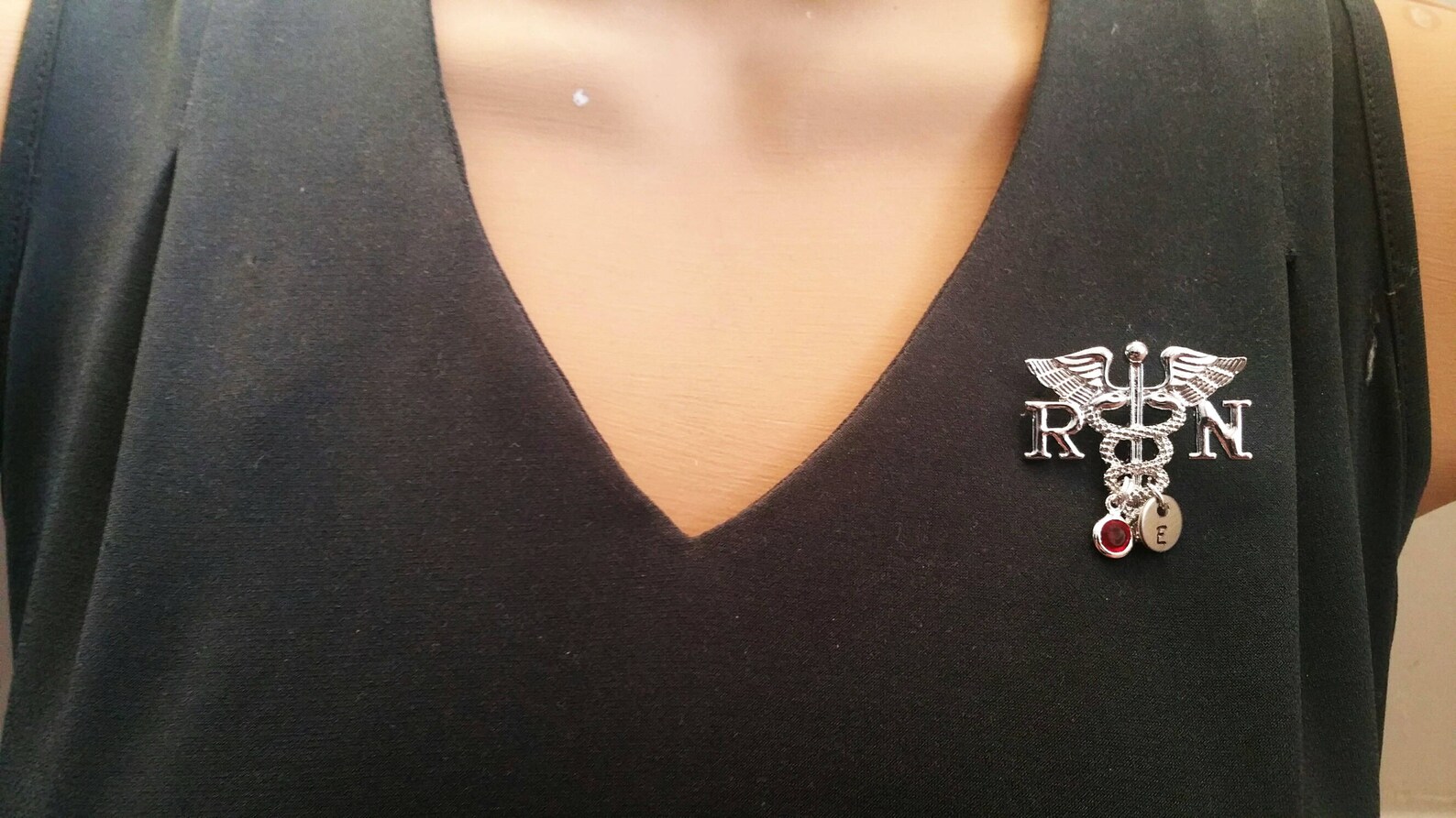 RN Registered Nurse Pin - Nurse Pin - Nursing Pin - Pin for Nurse ...