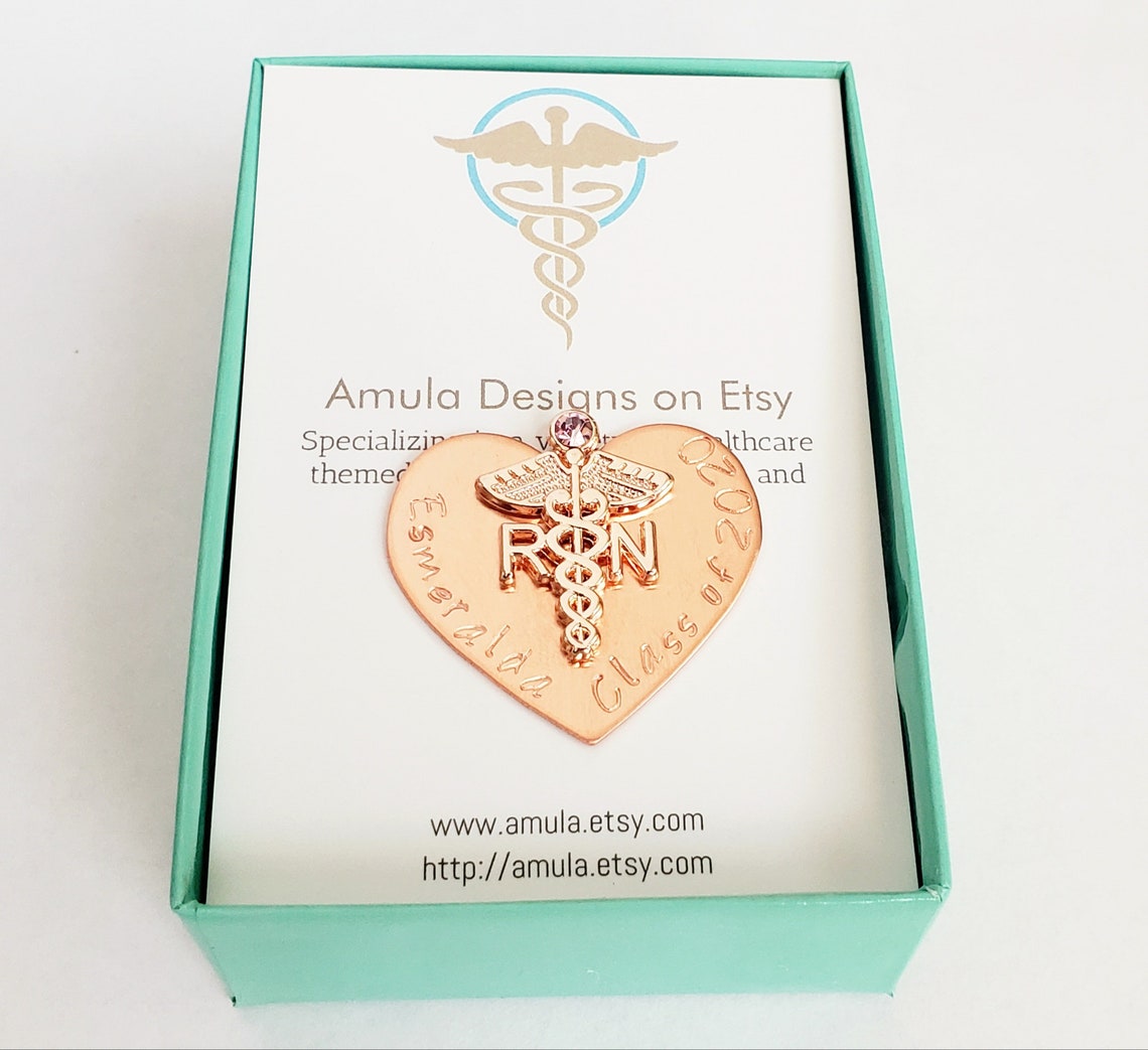 Rose Gold Heart Nurse Pin Custom Rose Gold Nurse Pin Nurse | Etsy
