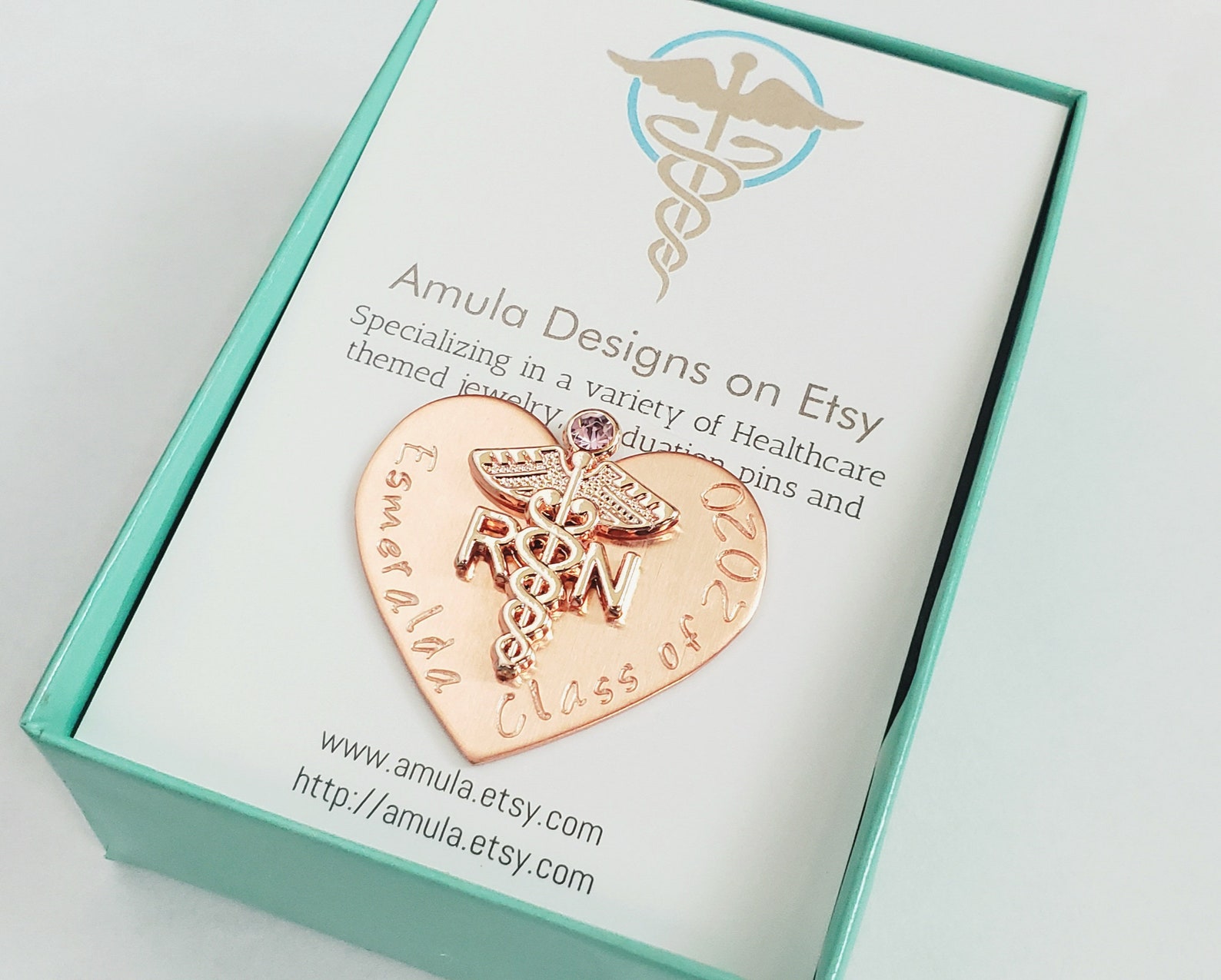 Rose Gold Heart Nurse Pin Custom Rose Gold Nurse Pin Nurse - Etsy
