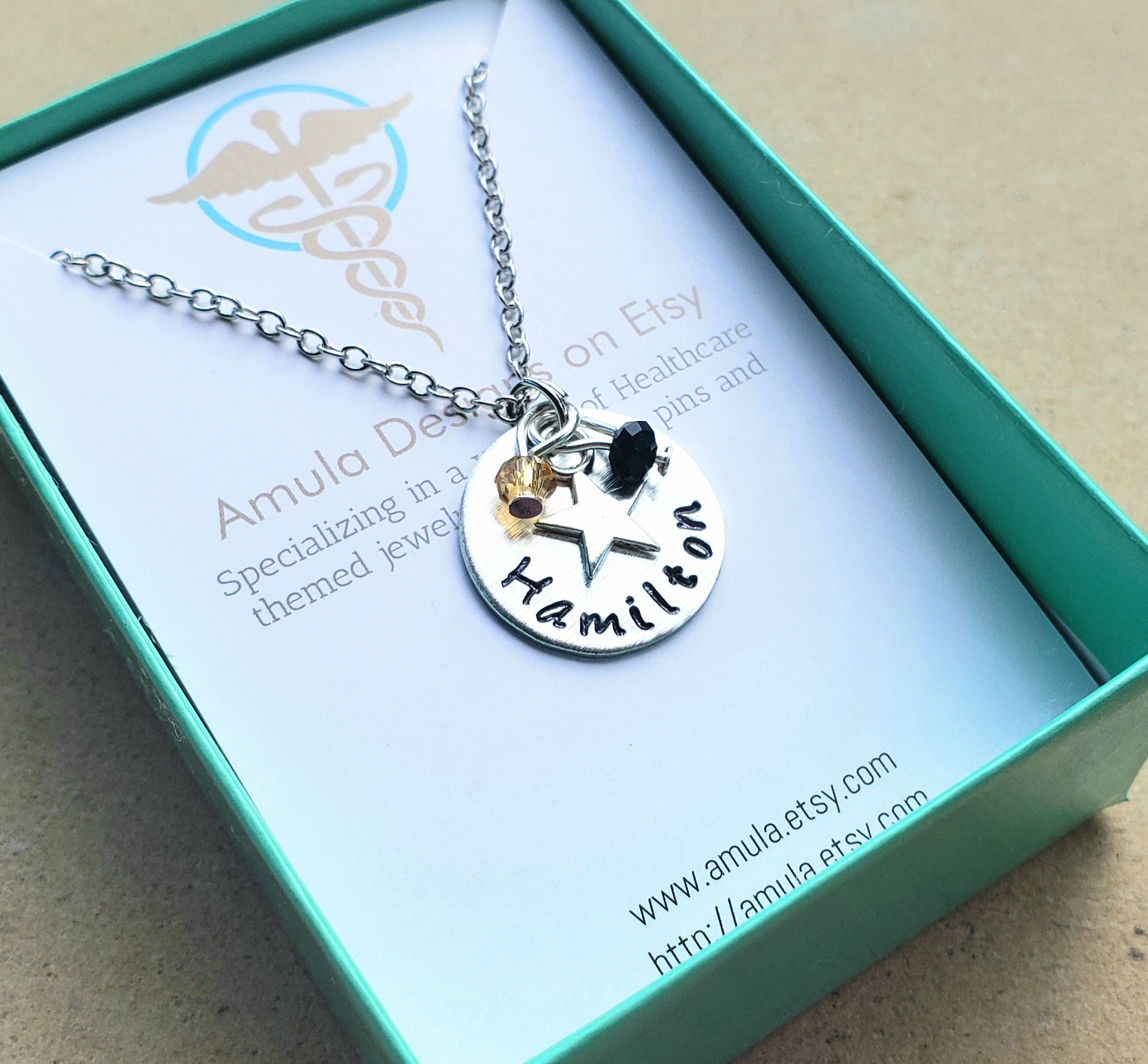 Hamilton Broadway Musical Crystal Charm Gift Necklace | Etsy