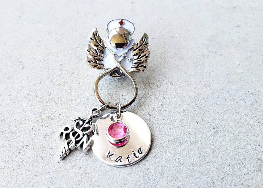 RN Nurse Angel Pin - Heart Stethoscope Pin - Nurse Pin - Nurse ...