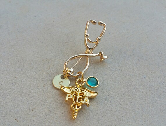 PTA Physical Therapy Assistant Gold Toned Handstamped | Etsy