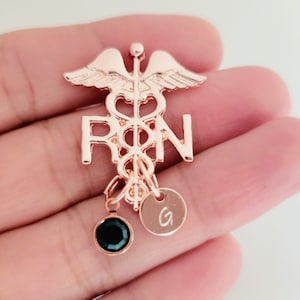 Rose Gold RN Pin Rose Gold Nurse Pin Nursing Pin Pin for Nurse ...