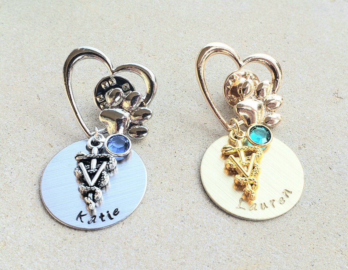 Personalized Veterinarian Pin - Custom Vet Graduation Gift ...