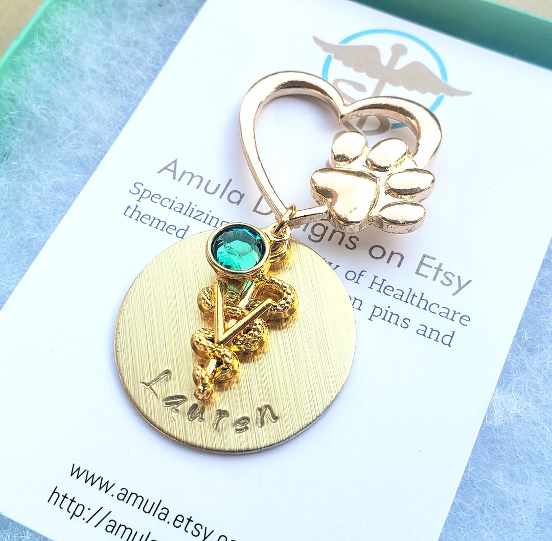 Personalized Veterinarian Pin - Custom Vet Graduation Gift ...