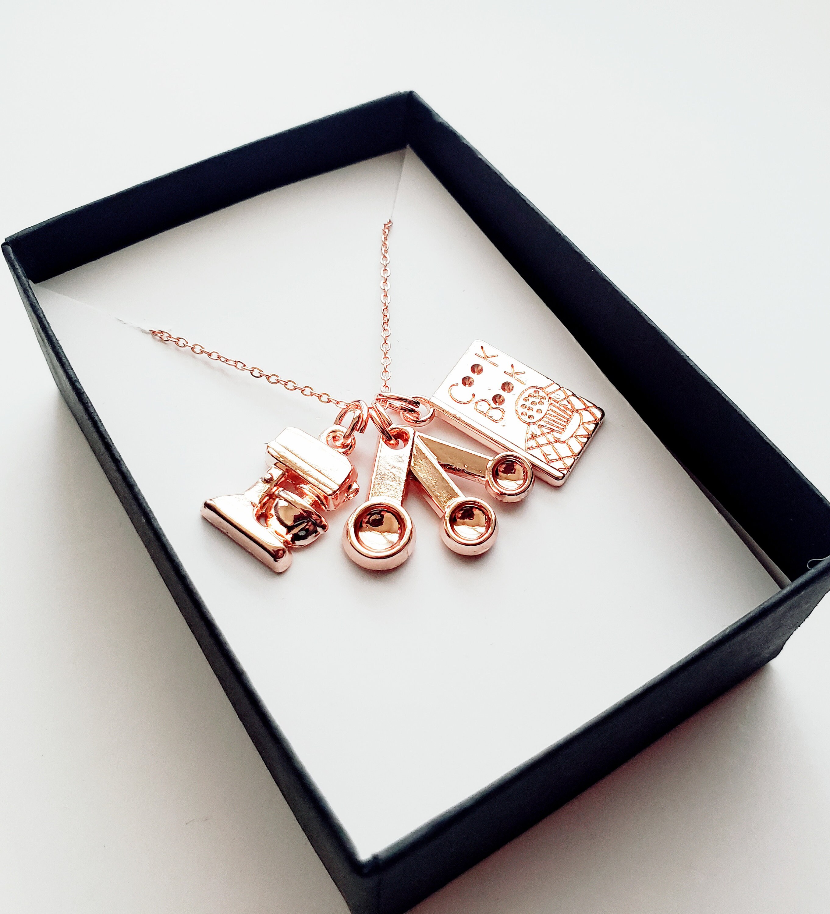 Rose Gold Baker Necklace - Rose Gold Baking Necklace - Chef Gift - Gift ...
