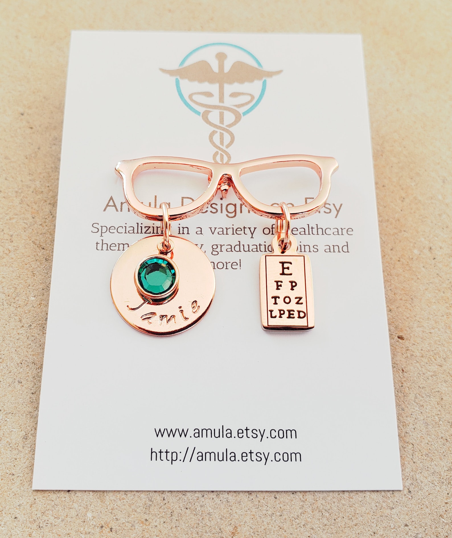 Rose Gold Tone Optometrist Pin Ophthalmologist Gift | Etsy