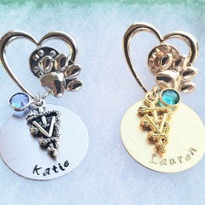 Personalized Veterinarian Pin - Custom Vet Graduation Gift ...