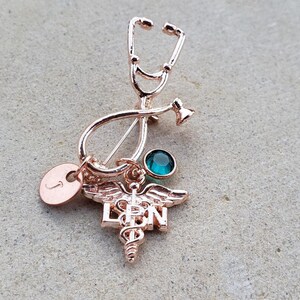 Rose Gold LPN Pin - Rose Gold Licensed Practical Nurse Pin - Rose Gold ...