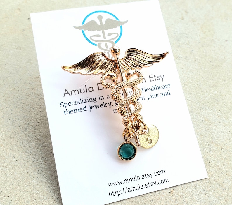 Gold Tone Caduceus Pin - Gold Nursing Pin - Pin for Medical Graduation ...