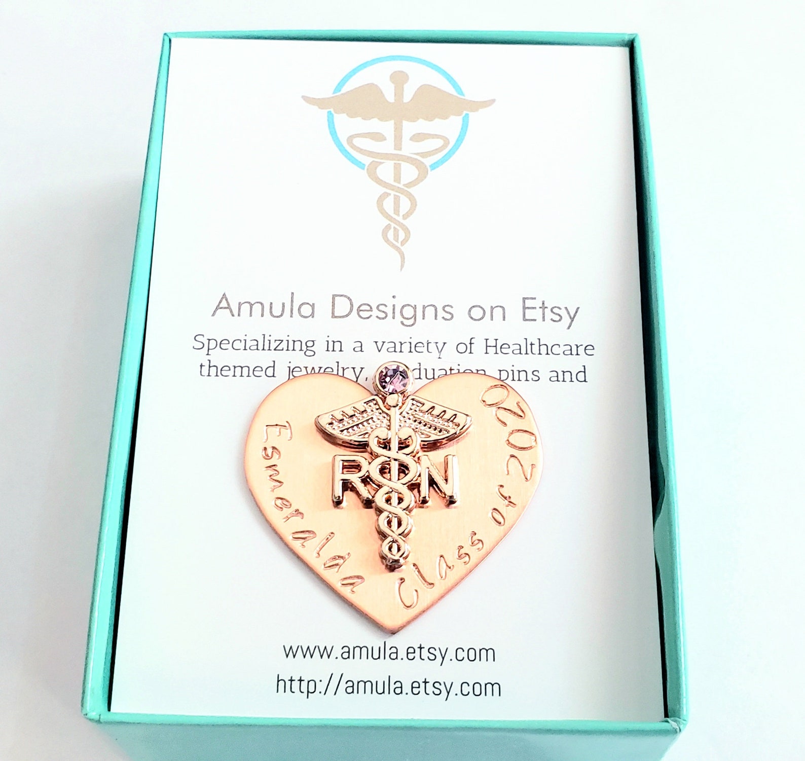 Rose Gold Heart Nurse Pin Custom Rose Gold Nurse Pin Nurse - Etsy
