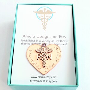 Rose Gold Heart Nurse Pin - Custom Rose Gold Nurse Pin - Nurse ...