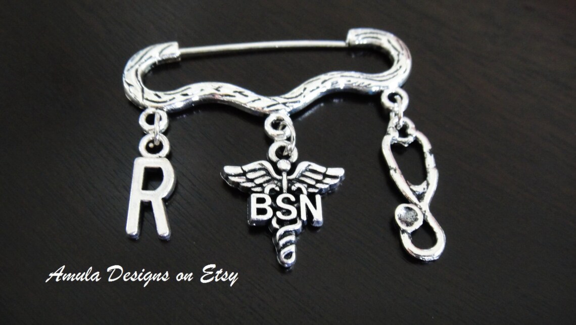 BSN Bachelor of Nursing Medical Stethoscope Caduceus Initial - Etsy