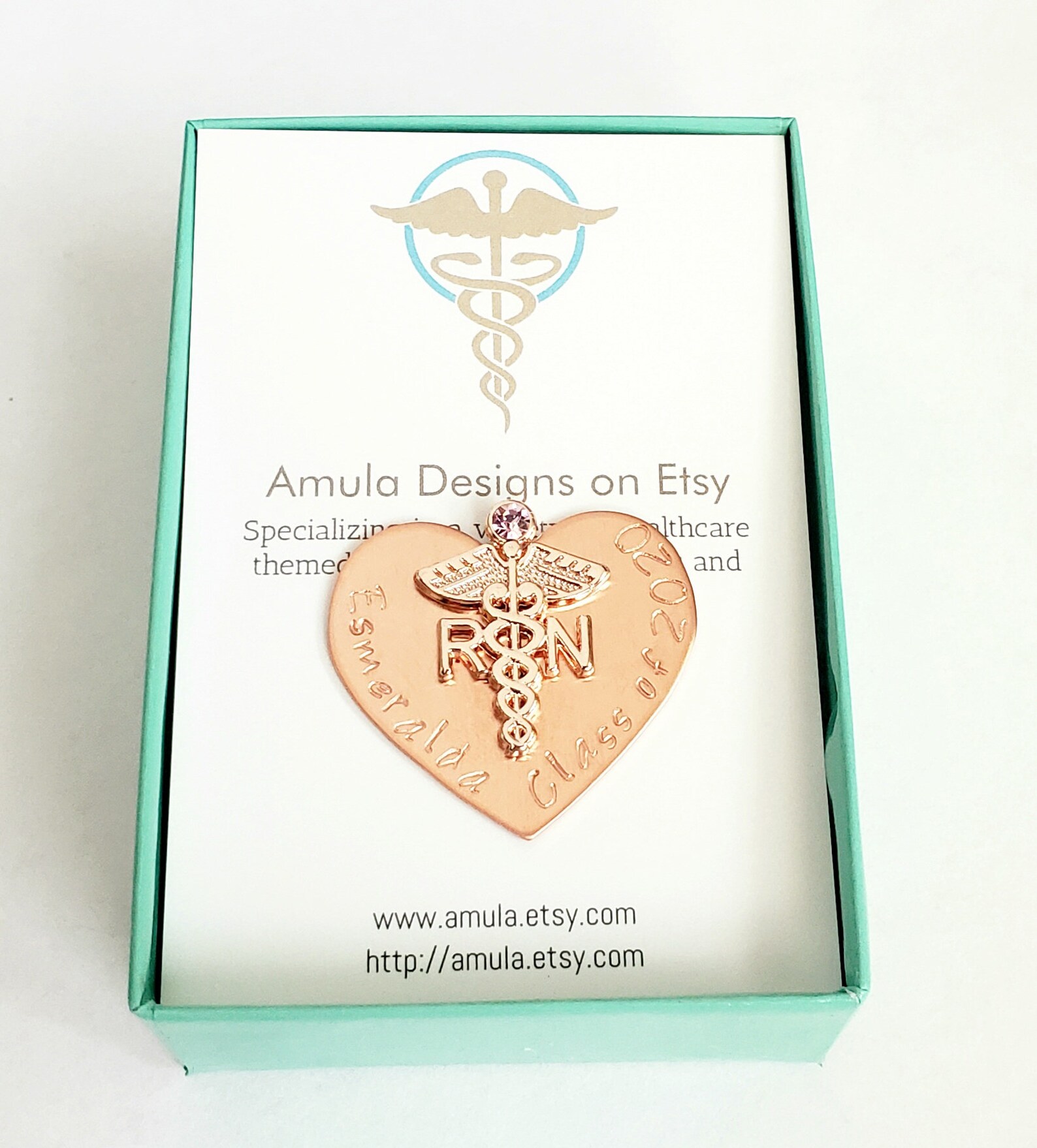 Rose Gold Heart Nurse Pin Custom Rose Gold Nurse Pin Nurse | Etsy