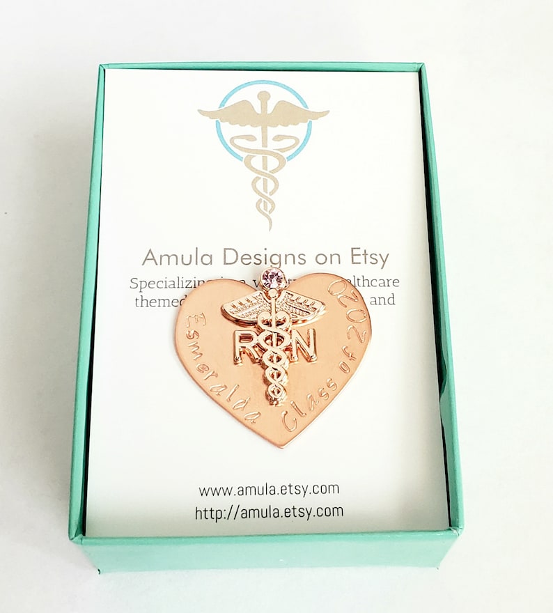 Rose Gold Heart Nurse Pin Custom Rose Gold Nurse Pin Nurse - Etsy