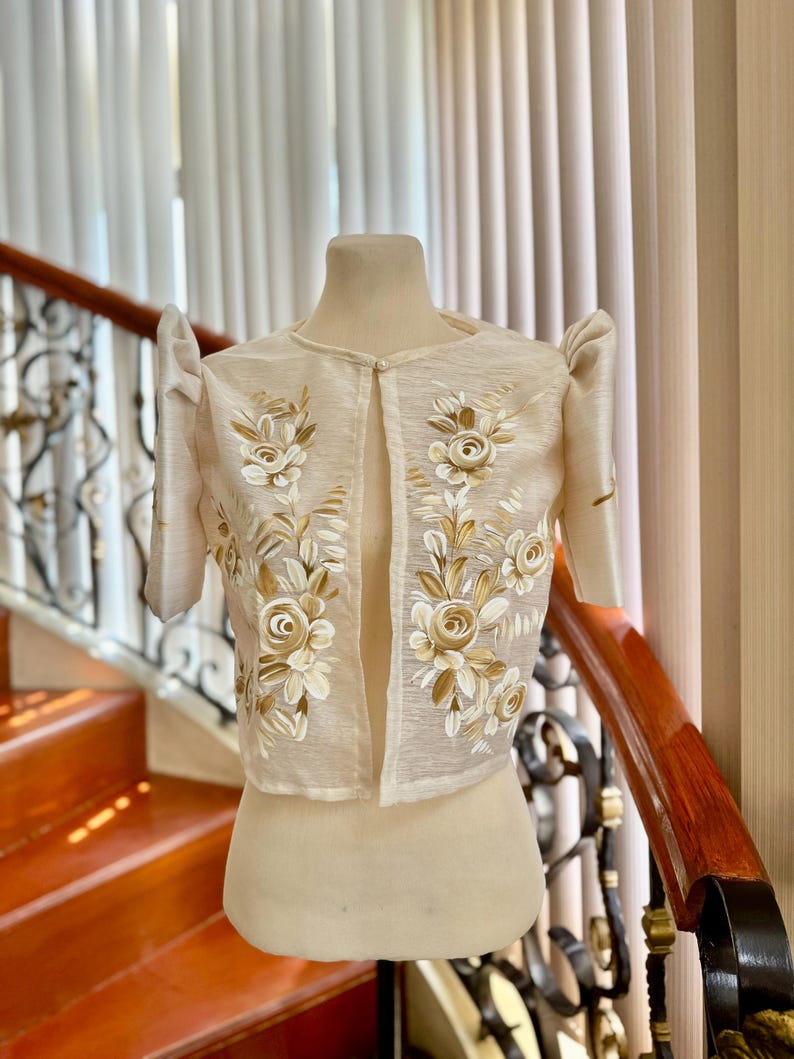Hand-painted Modern Filipiniana Mestiza Bolero/blazer | Traditional ...