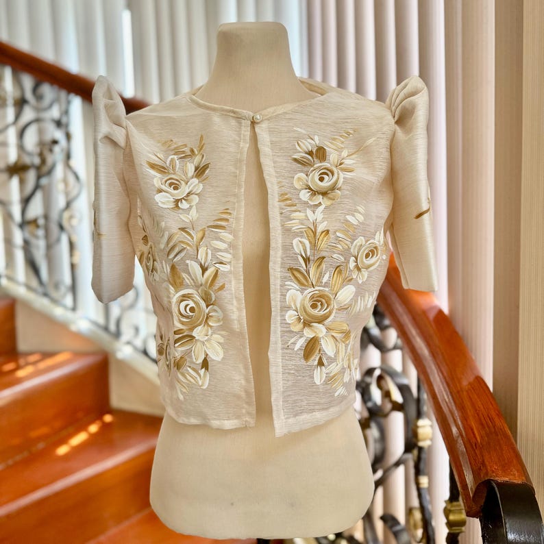 Hand-painted Modern Filipiniana Mestiza Bolero/blazer | Traditional ...